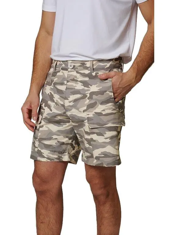 LEISURE LAB Ripstop Cargo Camo Shorts - Arctic