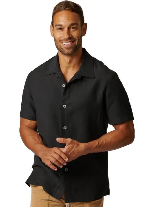 LEISURE LAB Cabana Button Up - Matte Black