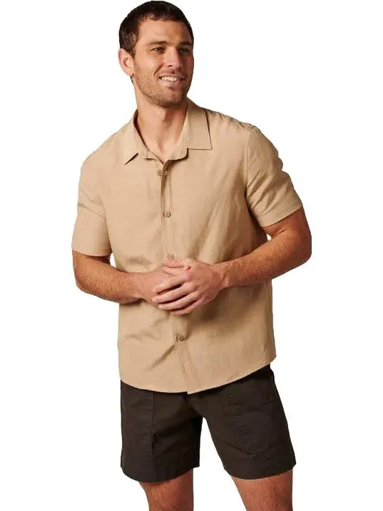 LEISURE LAB Cabana Button Up - Shitake