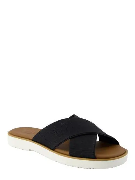 Toms Mae Crisscross Slide Sandal - Black