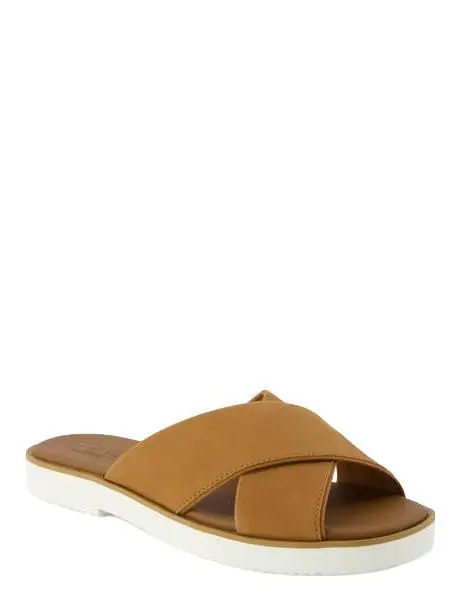 Toms Mae Crisscross Slide Sandal - Brown