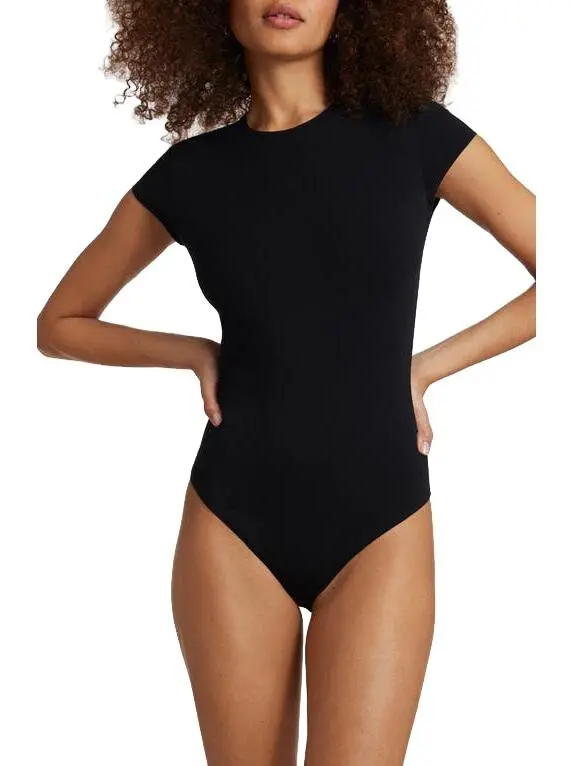 Commando Butter Luxe Cap Sleeve Bodysuit - Black