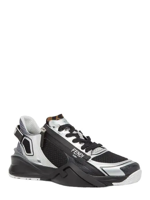 Fendi Flow Sneaker - Silver/ Nero