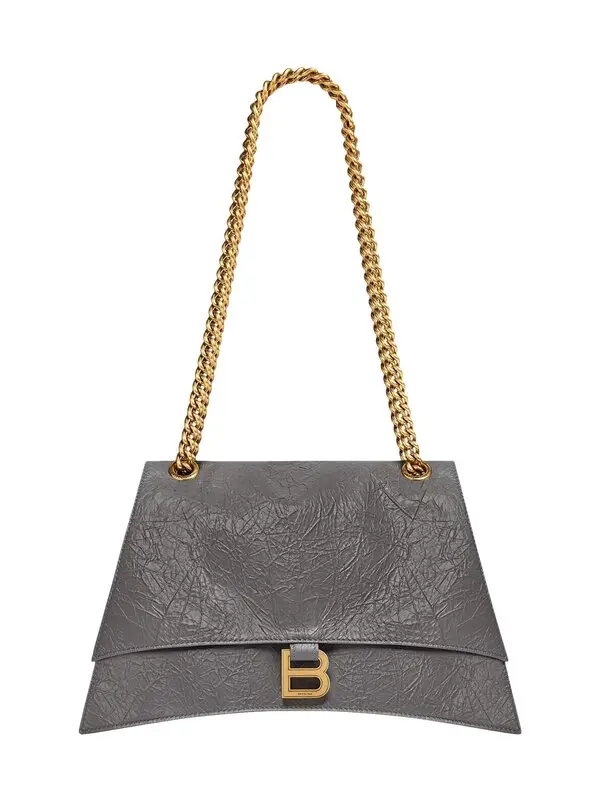 Balenciaga Medium Crush Chain Bag - Grey