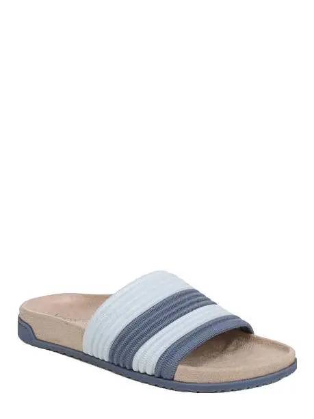 Vionic Evie Slide Sandal - Pacific Blue/ice Blue