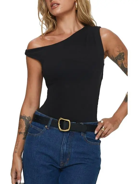 Princess Polly Miyako One-shoulder Bodysuit - Black