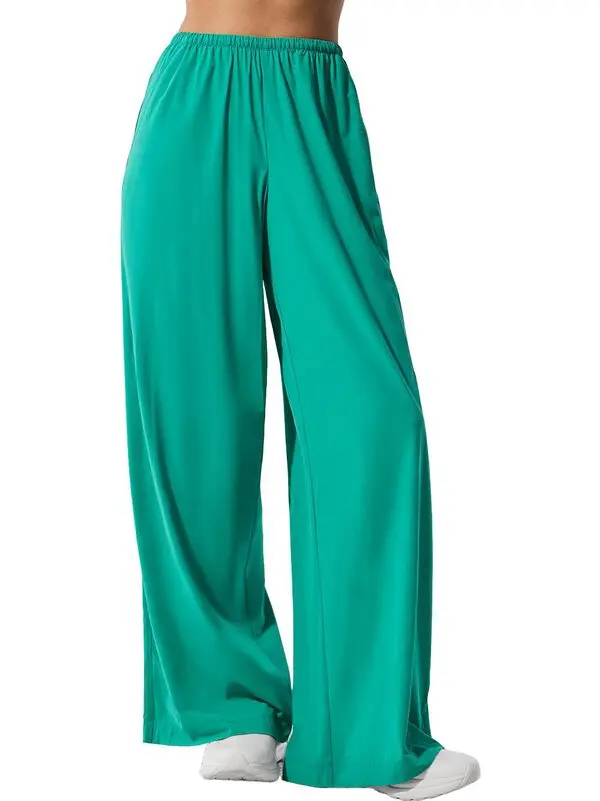 Alo Yoga Breezy Wide Leg Pant - Spruce Green