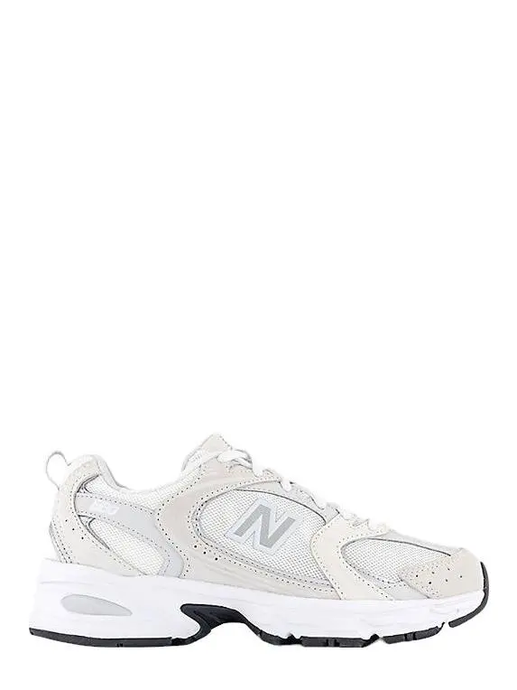 NEW BALANCE Mr530 Logo-embossed Leather And Mesh Low-top Trainers - Sea Salt Off White Grey
