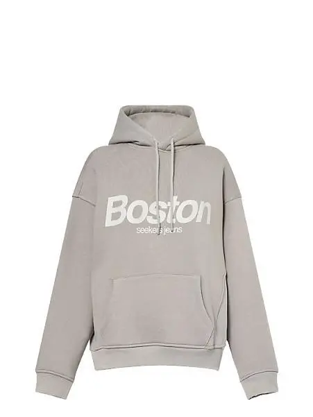 SISTERS & SEEKERS Boston Logo-print Cotton-blend Jersey Hoody - Bleeker