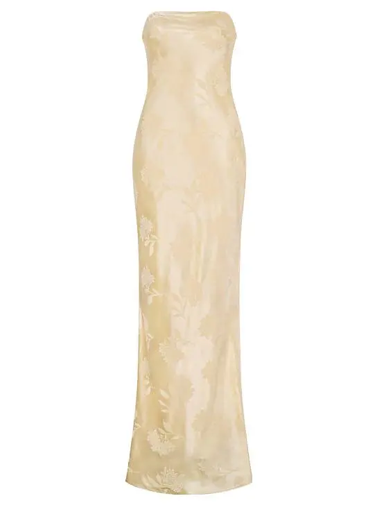 OMNES Amdra Strapless Maxi Dress - Yellow