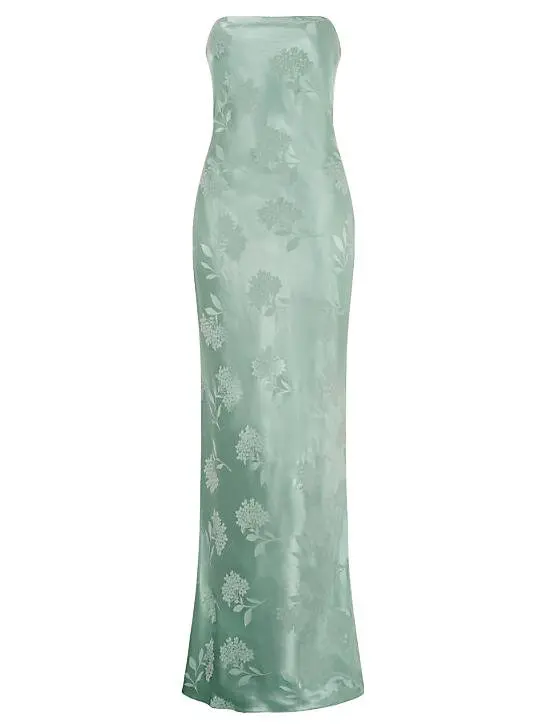 OMNES Amdra Strapless Woven Maxi Dress - Green