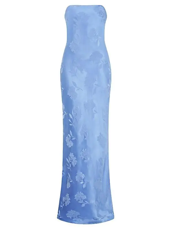 OMNES Amdra Strapless Woven Maxi Dress - Blue