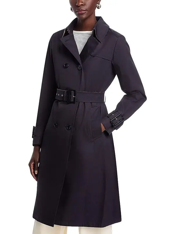 Herno Delon Trench Coat - Navy/white