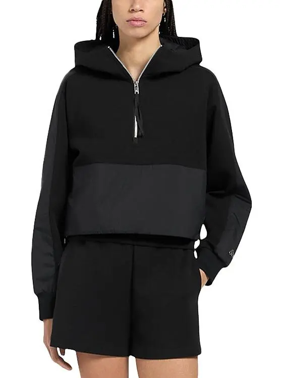 Moose Knuckles Mixed Media Hoodie - Black
