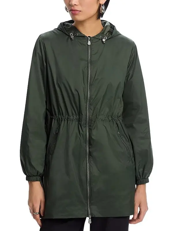 SAVE THE DUCK Fleur Hooded Raincoat - Thyme Green