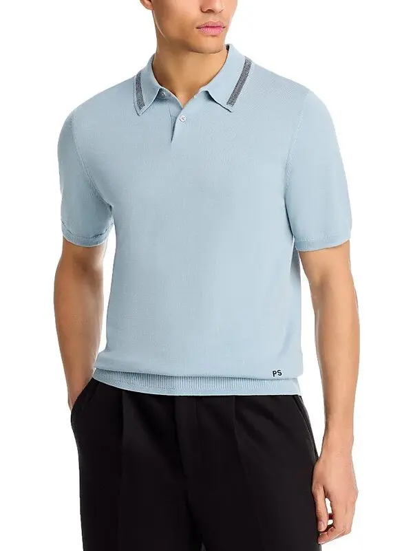 Paul Smith Merino Wool Polo - Blue