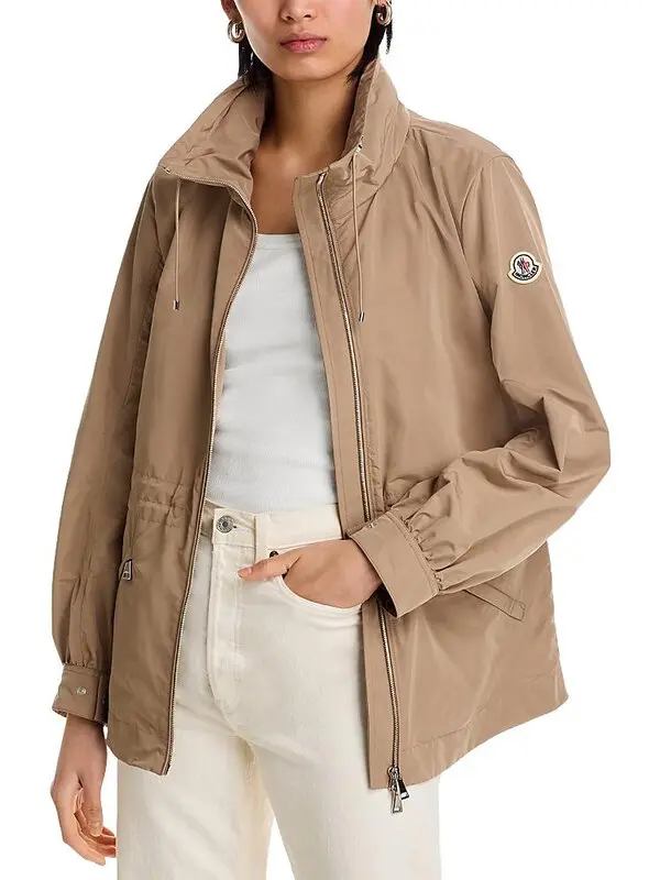 Moncler Enet Cinched Waist Parka - Beige