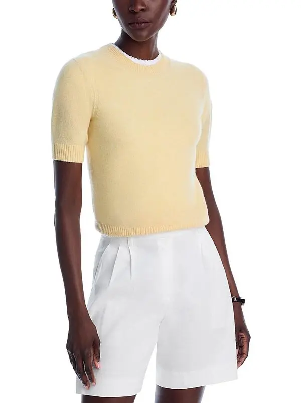 Guest In Residence Cashmere Sweater Tee - Butter
