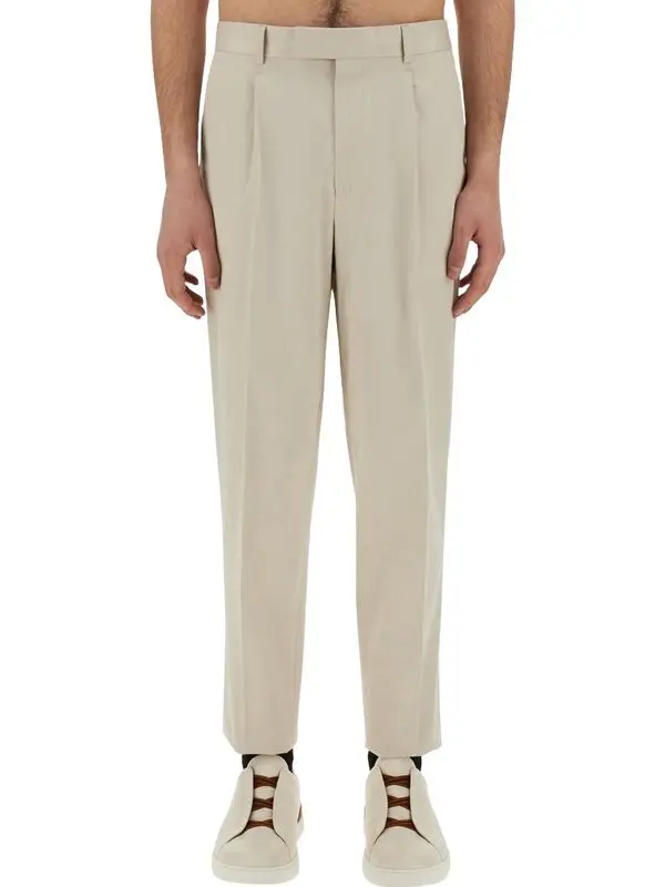 Zegna Pleated Trousers - Beige