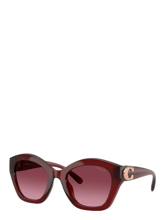 COACH Irregular Frame Sunglasses - Milky Burgundy