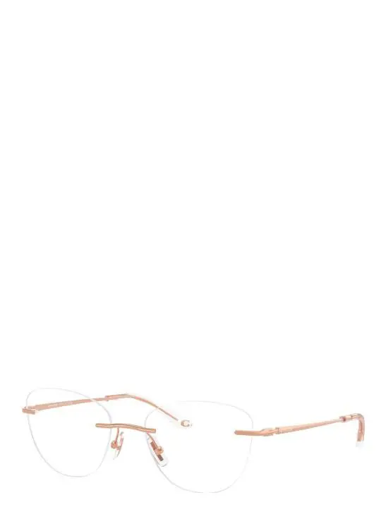 COACH Cat-eye Eyeglasses - Shiny Rose Gold
