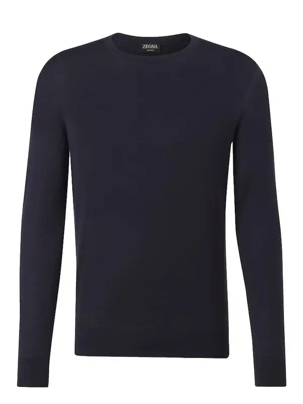 Zegna Cashmere And Silk Sweater - Blue