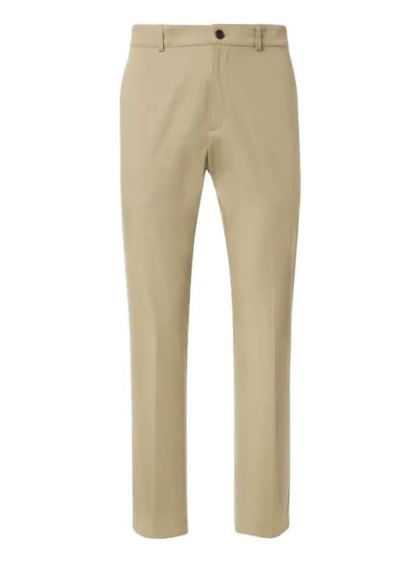 Burberry Cotton Gabardine Slim Trousers - Beige