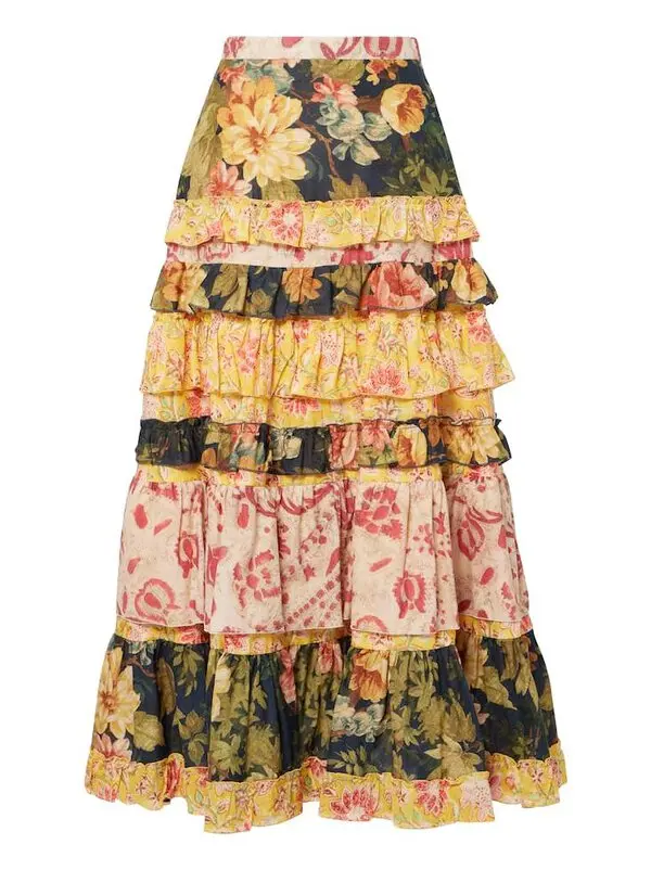 Valentino Garavani Patchwork Maxi Skirt - Multicoloured