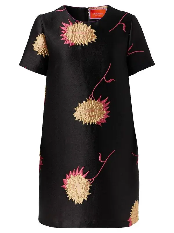 La DoubleJ Swing Jacquard Minidress - Black