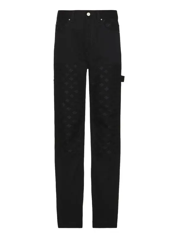 Amiri Ma Quad Jacquard Carpenter Jeans - Black