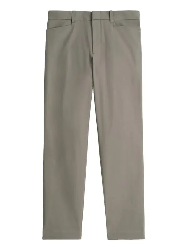 Cos Cotton Straight-leg Trousers - Beige