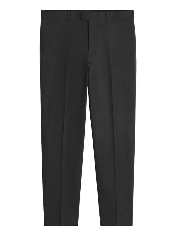 Cos Cotton Straight-leg Trousers - Black