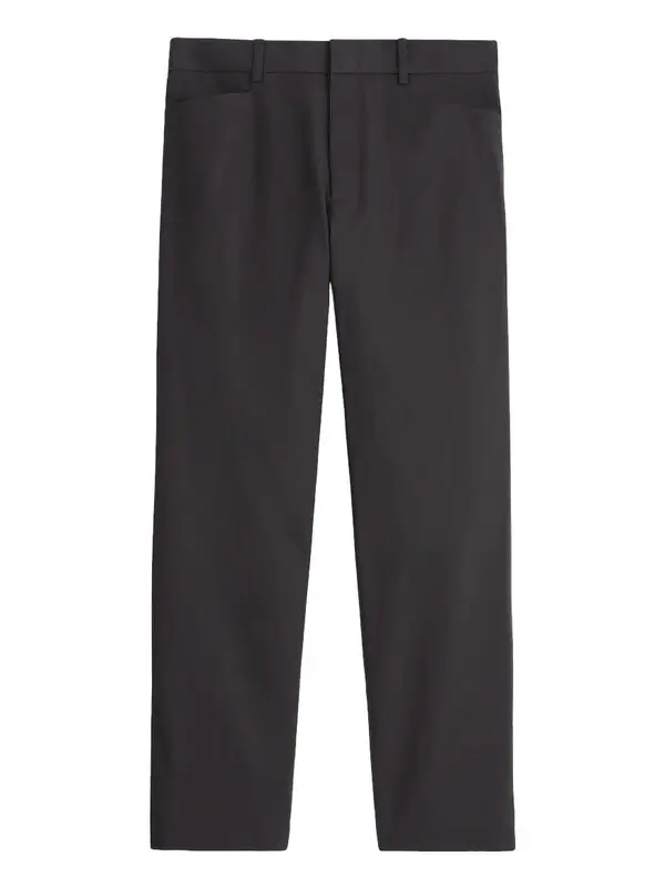 Cos Cotton Straight-leg Trousers - Brown
