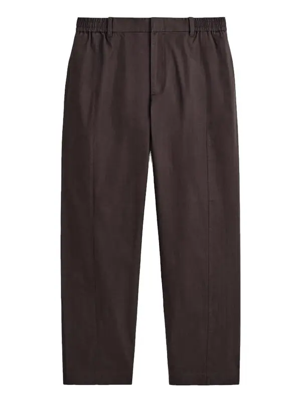 Cos Cotton Straight-leg Trousers - Brown