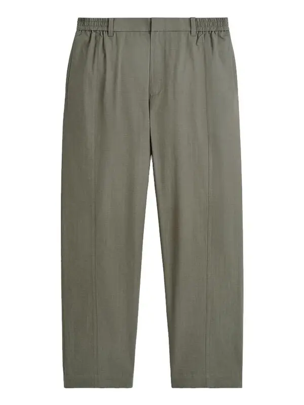 Cos Cotton Straight-leg Trousers - Green