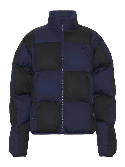 Nike Nk Club Puffer Checker - Midnight Navy  & Black