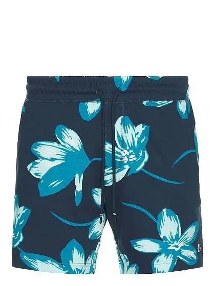 ORIGINAL PENGUIN 7" Floral French Terry Short - Blue Wing Teal