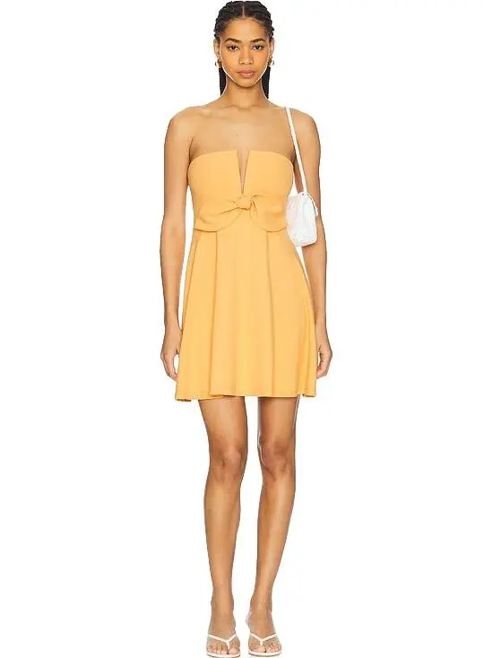 Susana Monaco Carryover Bow V Wire Mini Dress - Cantaloupe