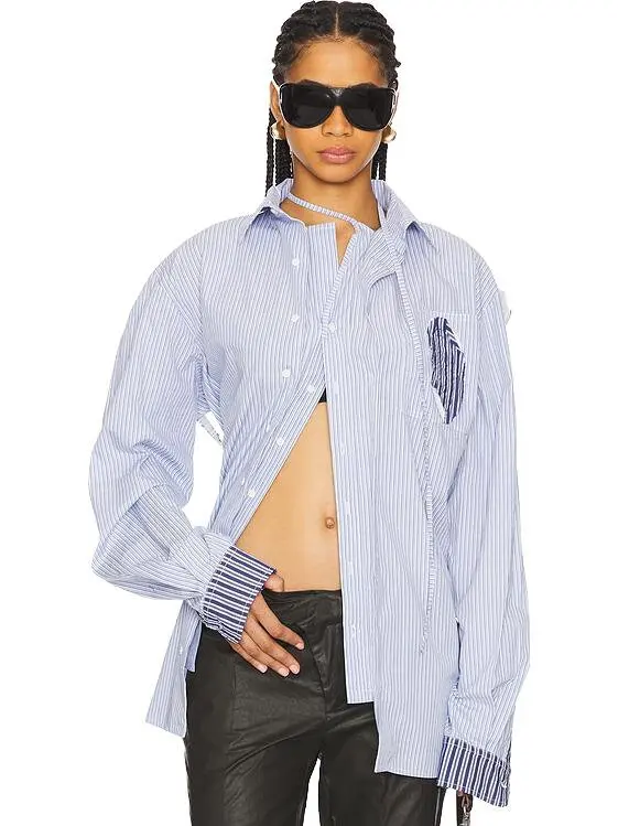 Ottolinger Oversized Shirt - Blue & White