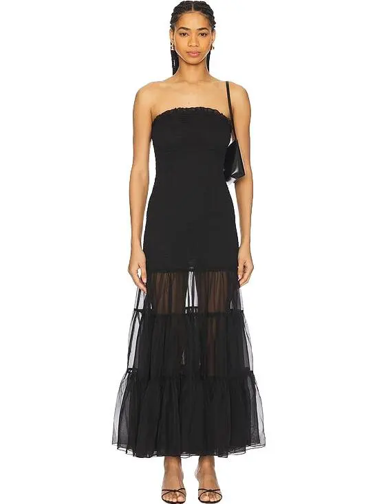 Bardot Azura Strapless Maxi Dress - Black