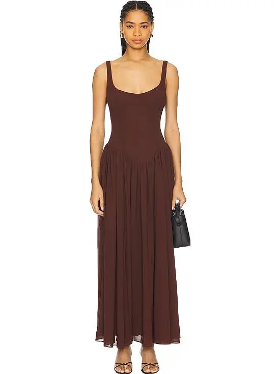 Bardot Briann Maxi Dress - Chocolate