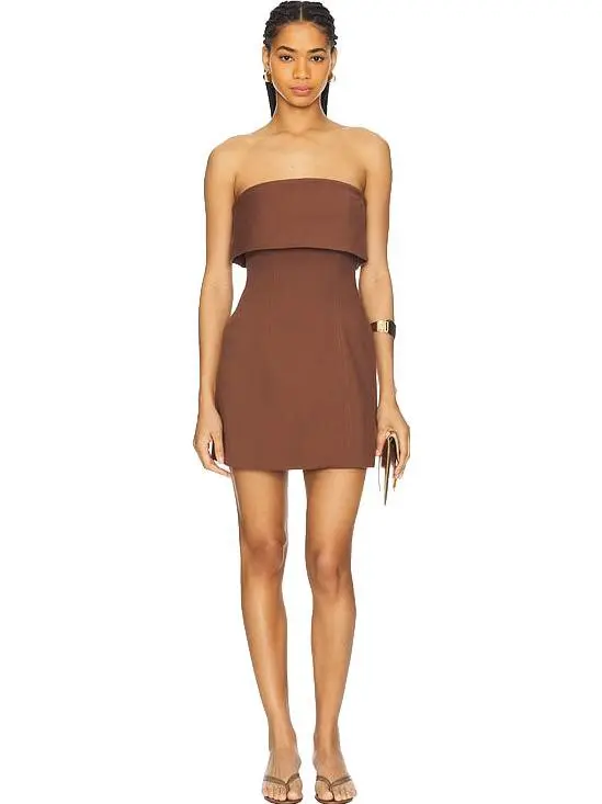 Misha Collection Jemma Mini Dress - Espresso