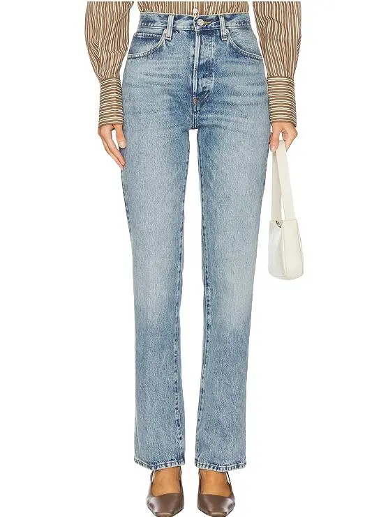 FRAME Vertical Straight Leg Jeans - Blue