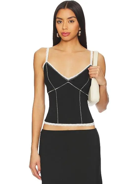GUIZIO Low Rise Dainty Tank - Black