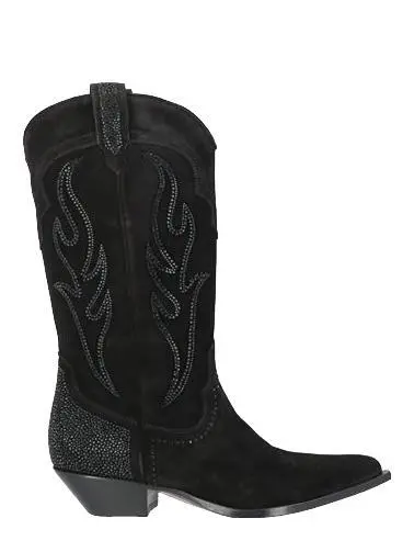 SONORA Leather Cowboy Boots - Black