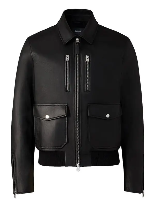 Mackage Chance-z Leather Jacket - Black
