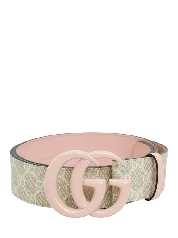 Gucci Gg Marmont Wide Belt - Pink/beige