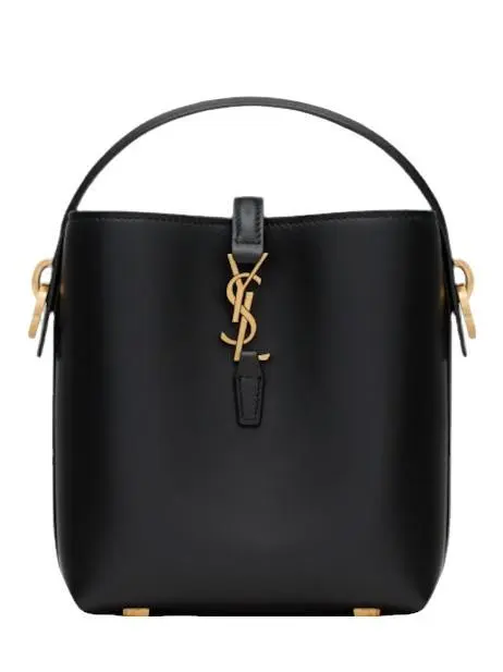Saint Laurent The 37 Mini Shiny Leather Bag - Black