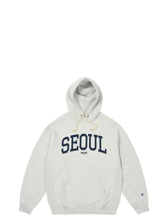 PALACE X Champion Shop Seoul Hood - Grey Marl