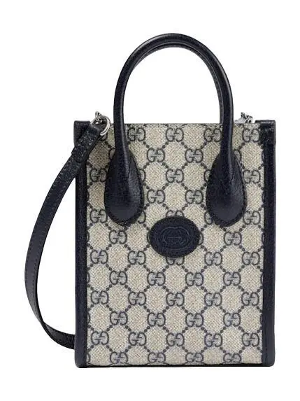 Gucci Interlocking G Mini Tote Bag - Black/grey